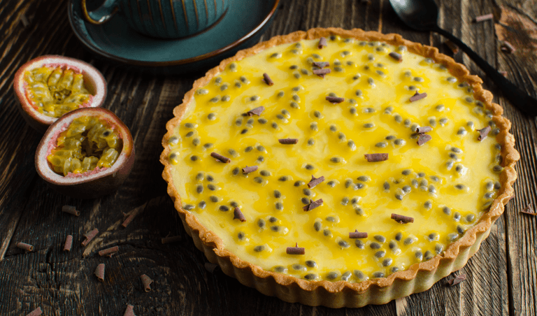Fruit Pie with Passion Fruit to Decorate Your Table